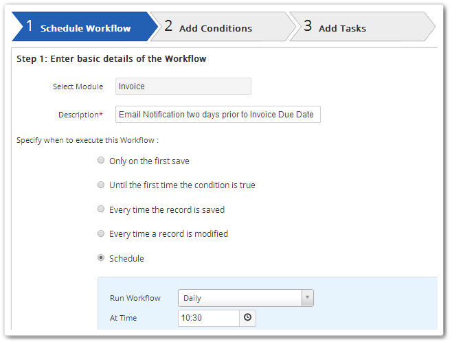 Scheduled Workflows - Simply Support